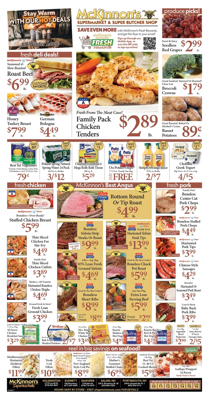 Print Weekly Specials | McKinnon's Supermarket | Wilmington, MA - 211 ...